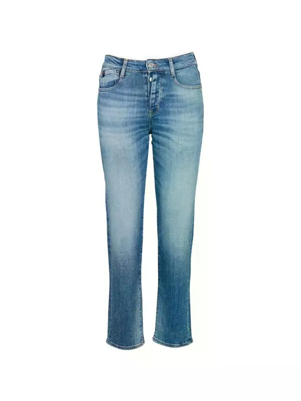 LES TEMPS DES CERISES Faded Slim-fit Jeans - Blue
