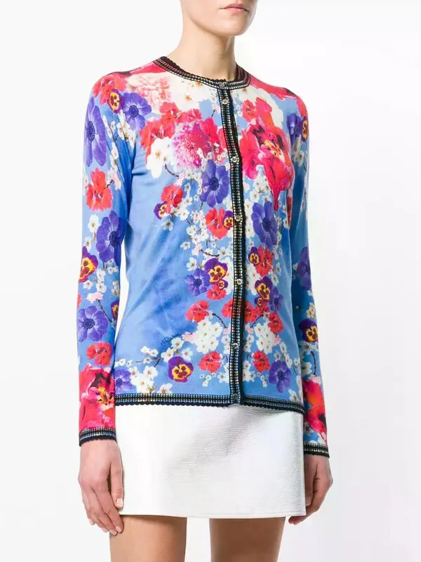 Roberto Cavalli Long Sleeved Floral Cardigan