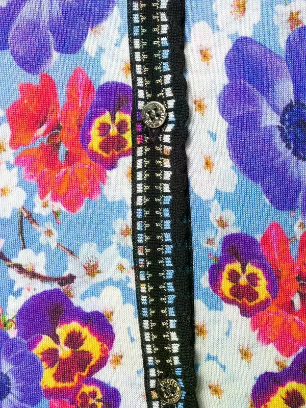 Roberto Cavalli Long Sleeved Floral Cardigan