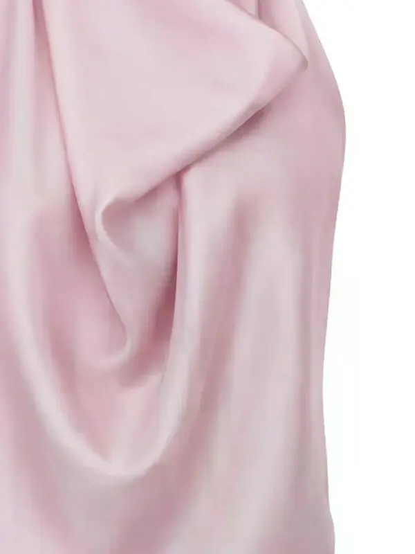 Carven Silk Draped Halterneck Top - Pink