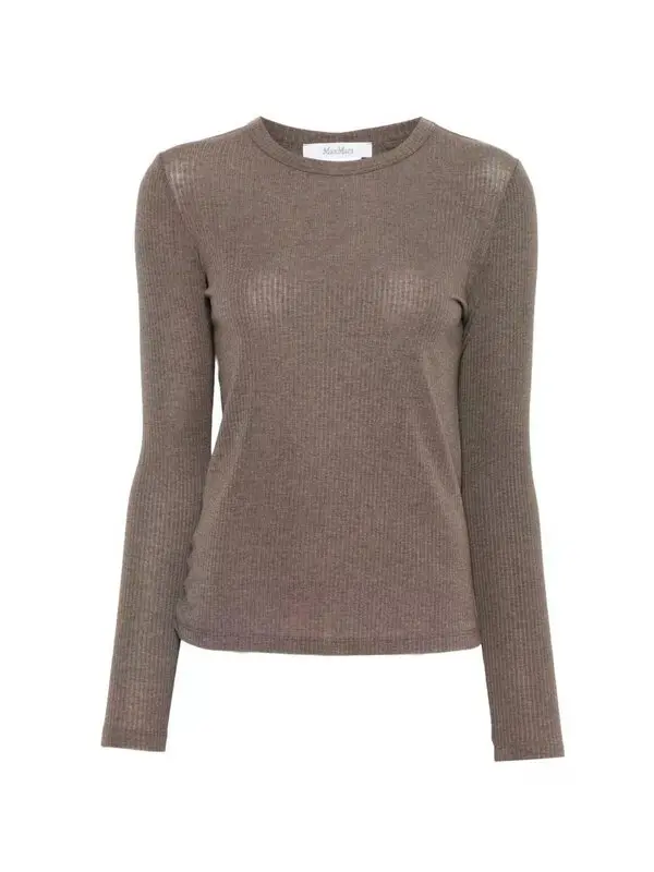 Max Mara Salmone Long-sleeve T-shirt - Brown