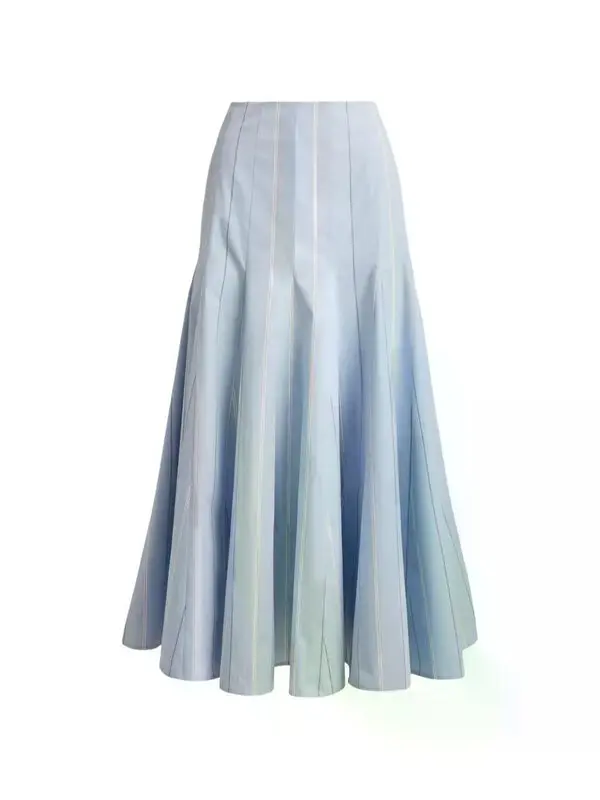 Polo Ralph Lauren Striped A-line Midi Skirt - Blue