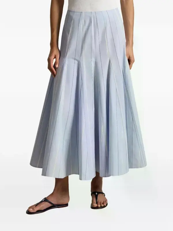 Polo Ralph Lauren Striped A-line Midi Skirt