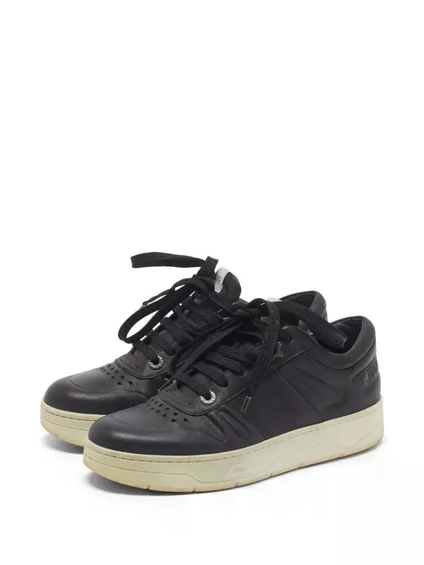 JIMMY CHOO Hawaii/f Sneakers With Star Perforations - Black