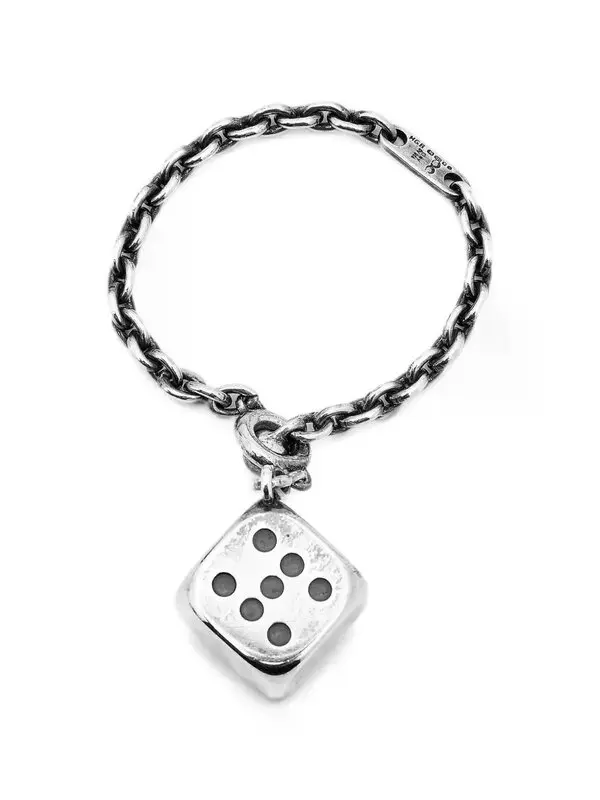 Hermès Sterling Cube Bag Charm With Enamel Details