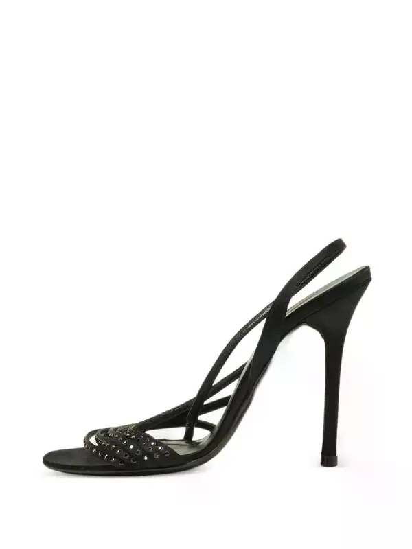 Valentino Garavani Embellished Slingback Sandals - Black