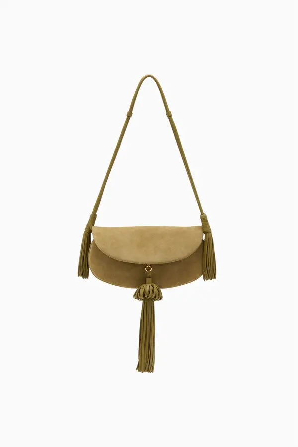 Ulla Johnson Paloma Flap Tassel Bag - Olive