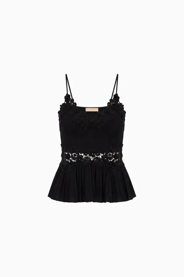 Ulla Johnson Estelle Crochet Peplum Top