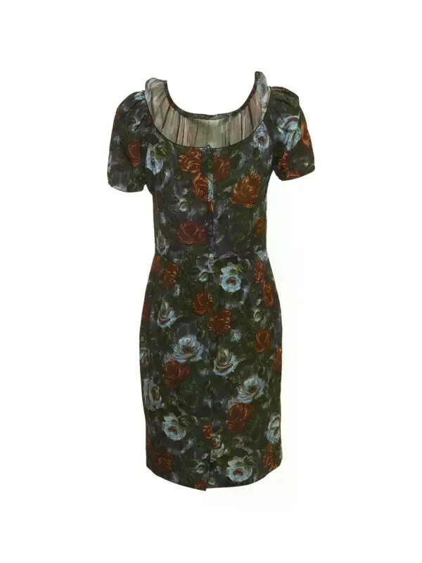 Dolce & Gabbana Floral Print Scoop Neck Mini Dress