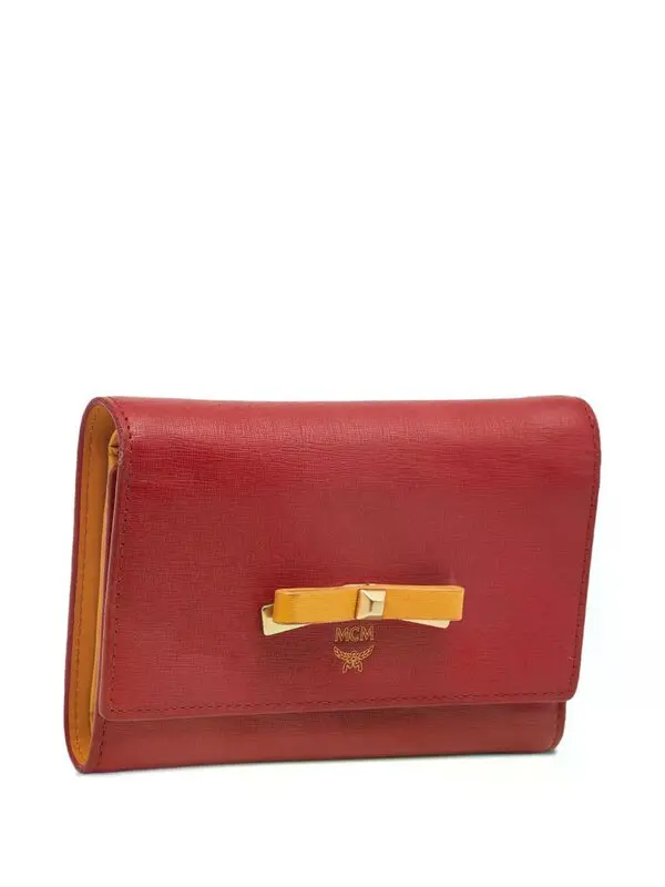 Mcm Bow Trifold Wallet - Red