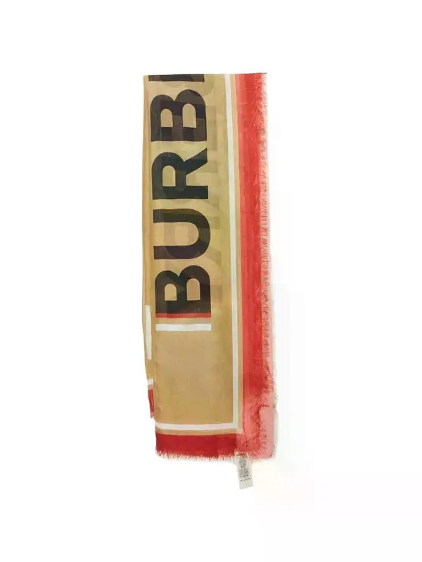 Burberry B-box Logo Scarf - Neutrals