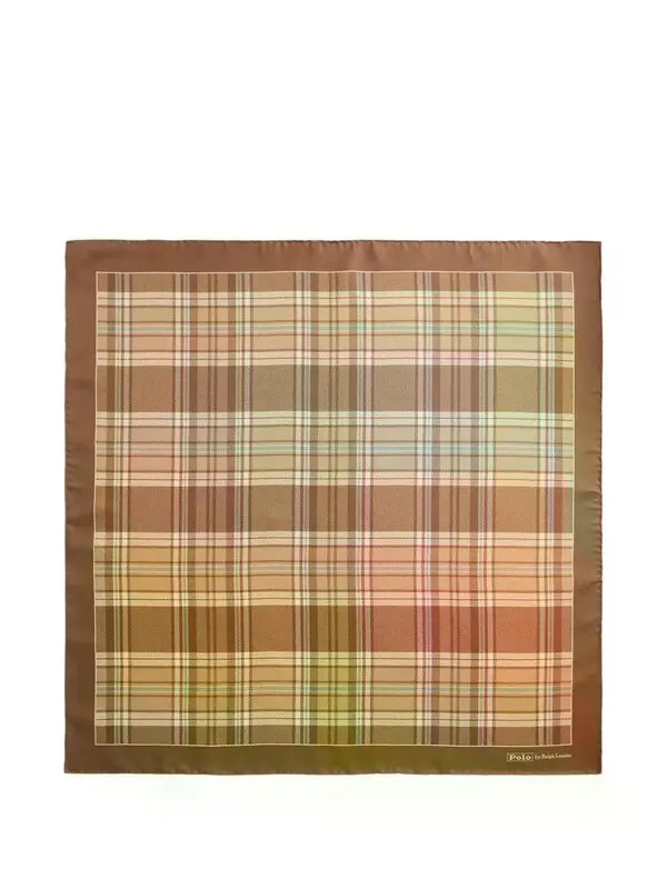 Polo Ralph Lauren Plaid Hand-rolled Scarf - Brown