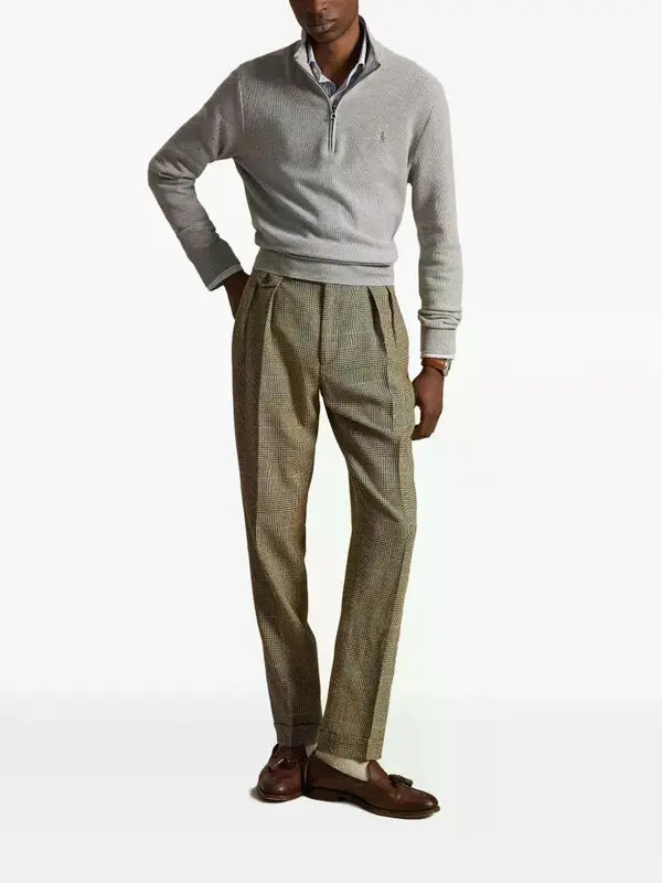 Polo Ralph Lauren Mesh-knit Quarter-zip Sweater
