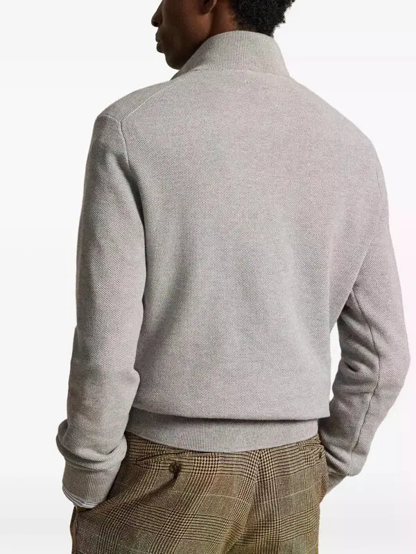 Polo Ralph Lauren Mesh-knit Quarter-zip Sweater