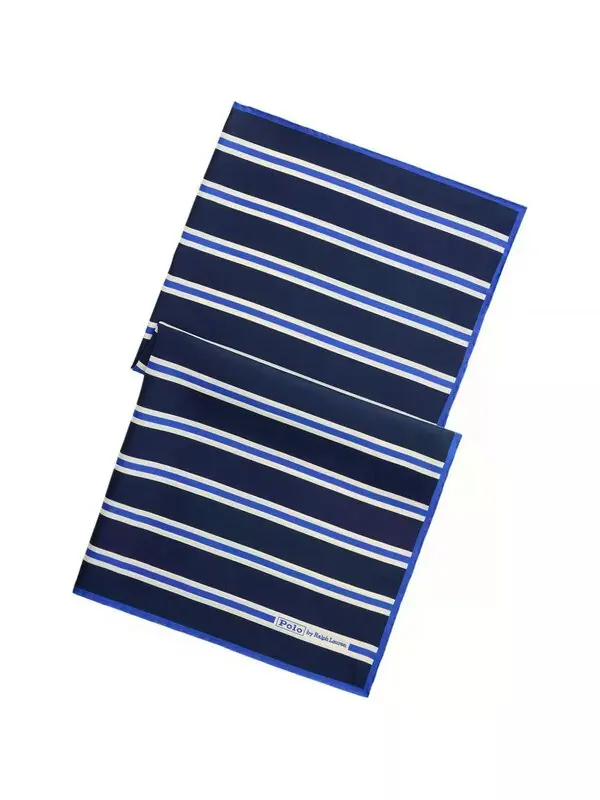Polo Ralph Lauren Striped Silk Bandana - Blue