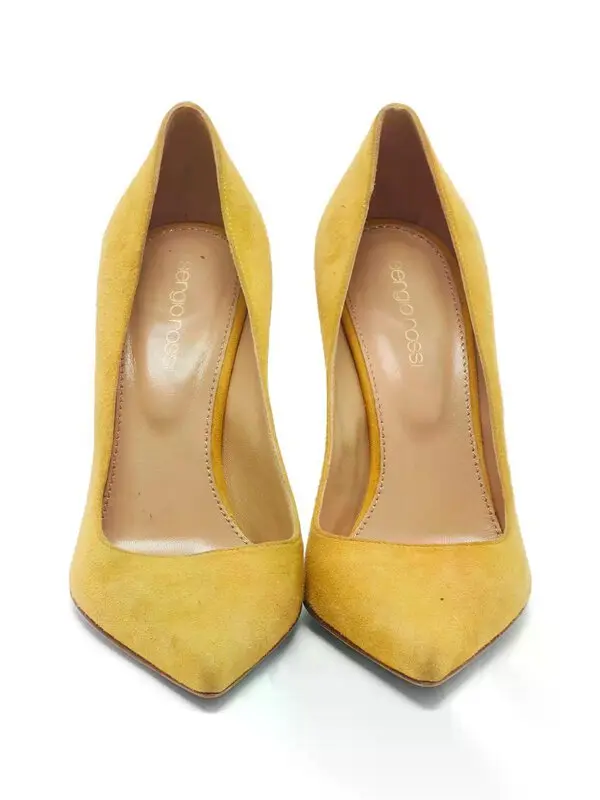 SERGIO ROSSI Suede Pointed Toe Stiletto Pumps