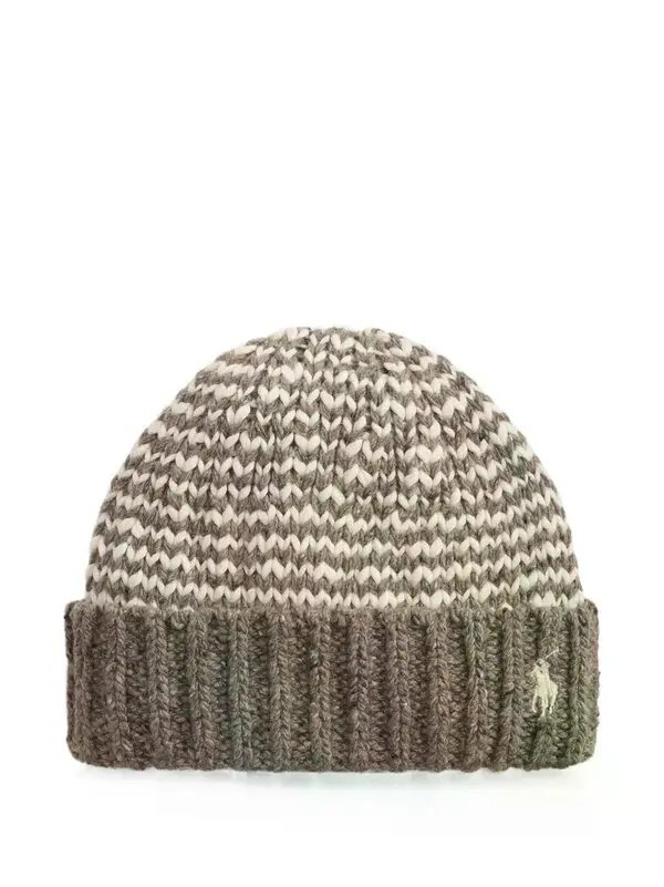 Polo Ralph Lauren Mariner Stripe-knit Beanie Hat - Brown