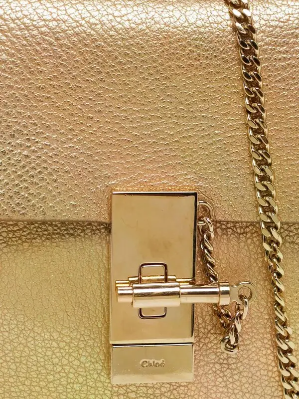 Chloé Small Drew Leather Shoulder Bag - Gold