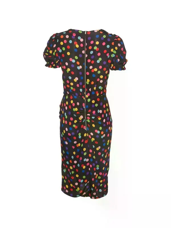 Dolce & Gabbana Polka Dot Ruffled Midi Dress