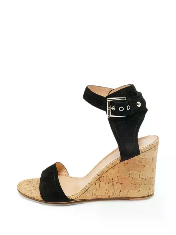 GIANVITO ROSSI Cork Wedge Sandals