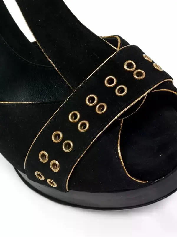 Fendi Suede T-bar Platform Sandals