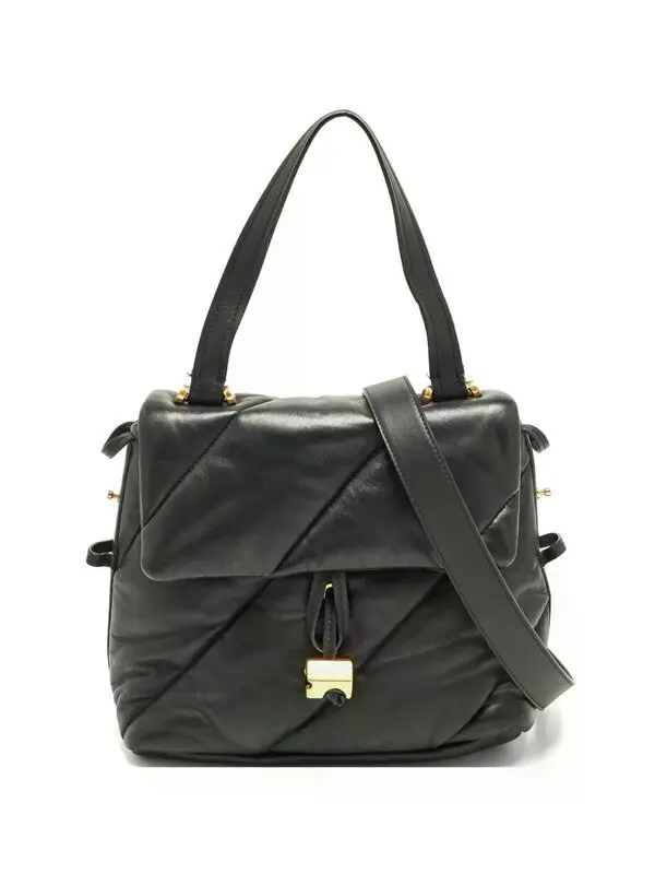 Off-White Quilted Nailed Shoulder Bag - Black
