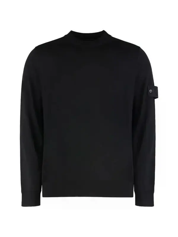 Stone Island Logo-patch Virgin Wool Sweater