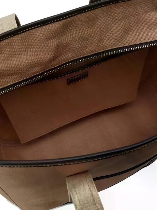 Polo Ralph Lauren Canvas Tote Bag With Leather Trim