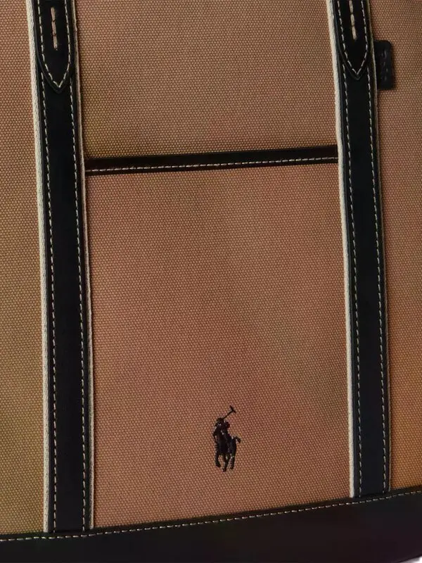 Polo Ralph Lauren Canvas Tote Bag With Leather Trim