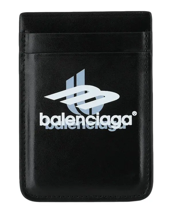 Balenciaga Black White Cash Magnet Card Holder - Multicolor