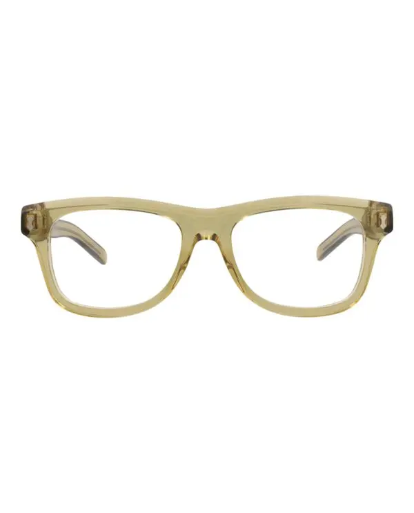 Gucci Squareframe Recycled Acetate Optical Frames Yellow Yellow Transparent