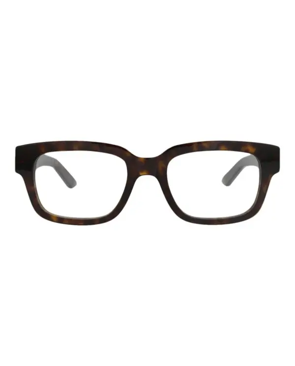 Alexander McQueen Squareframe Recycled Acetate Optical Frames Havana Havana Transparent