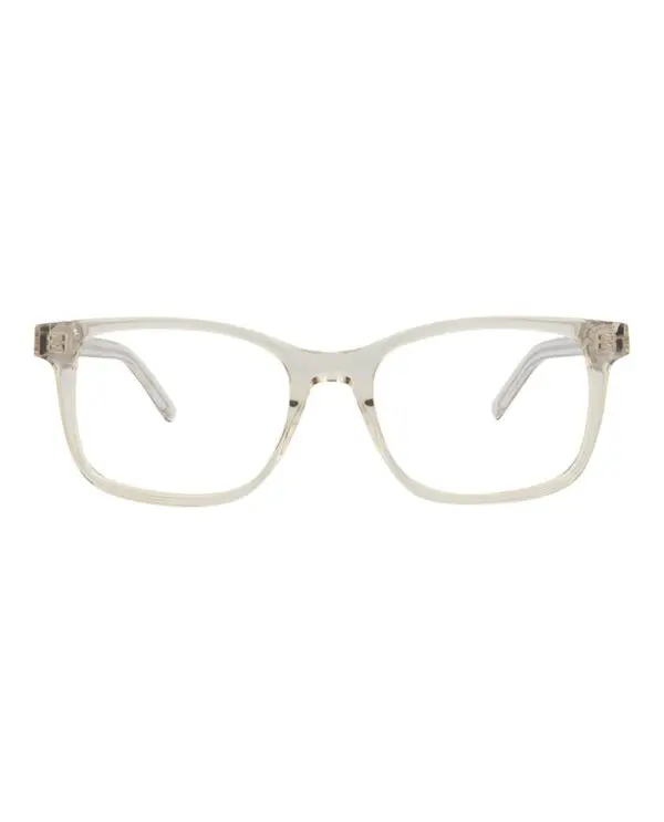Saint Laurent Roundframe Recycled Acetate Optical Frames Beige Beige Transparent