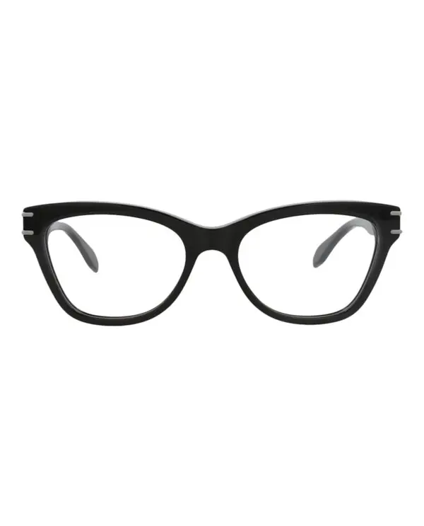 Alexander McQueen Cat Eyeframe Recycled Acetate Optical Frames Black Black Transparent