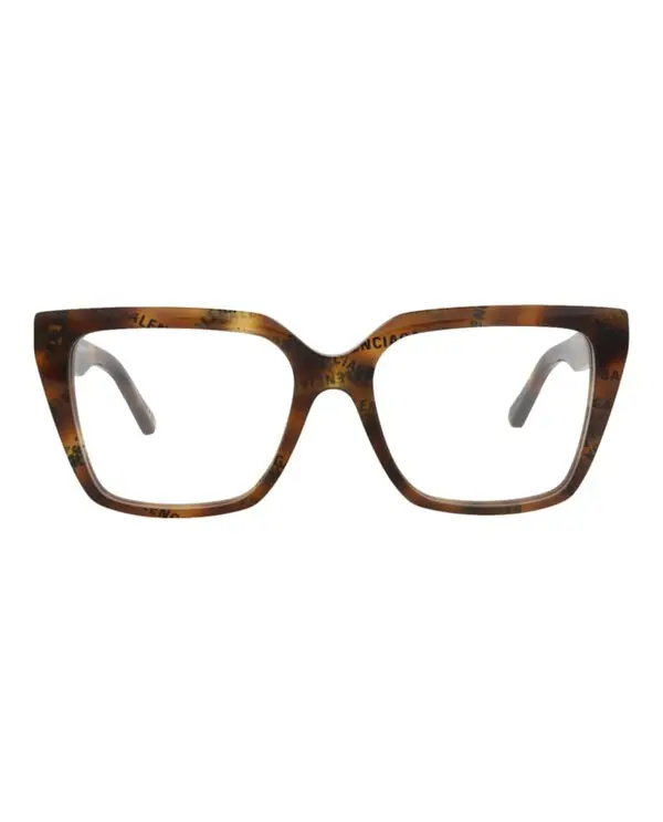 Balenciaga Squareframe Acetate Optical Frames Havana Havana Transparent