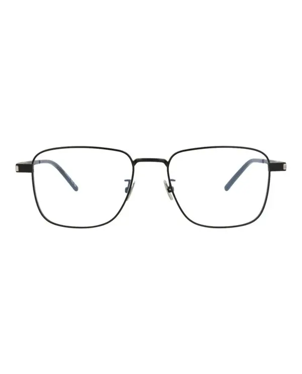 Saint Laurent Squareframe Metal Optical Frames Black Black Transparent