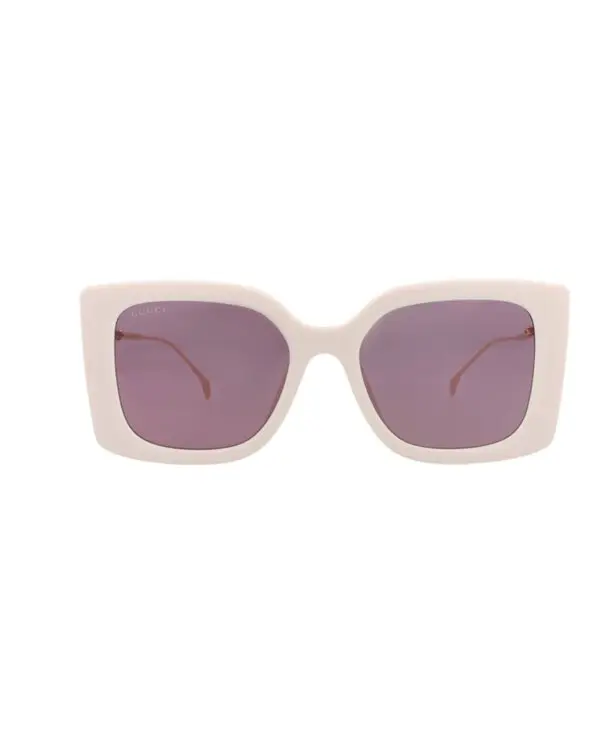 Gucci Squareframe Injection Sunglasses Ivory Gold Violet