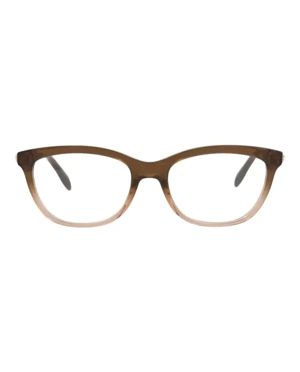 Alexander McQueen Squareframe Acetate Optical Frames Brown Brown Transparent