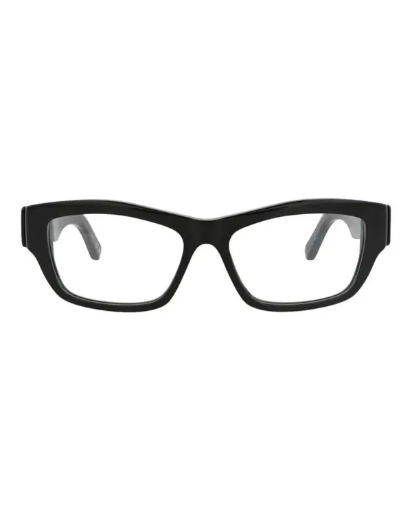 Balenciaga Squareframe Recycled Acetate Optical Frames Black Black Transparent