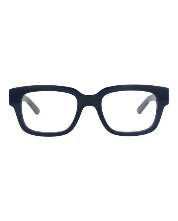 Alexander McQueen Squareframe Recycled Acetate Optical Frames Blue Blue Transparent