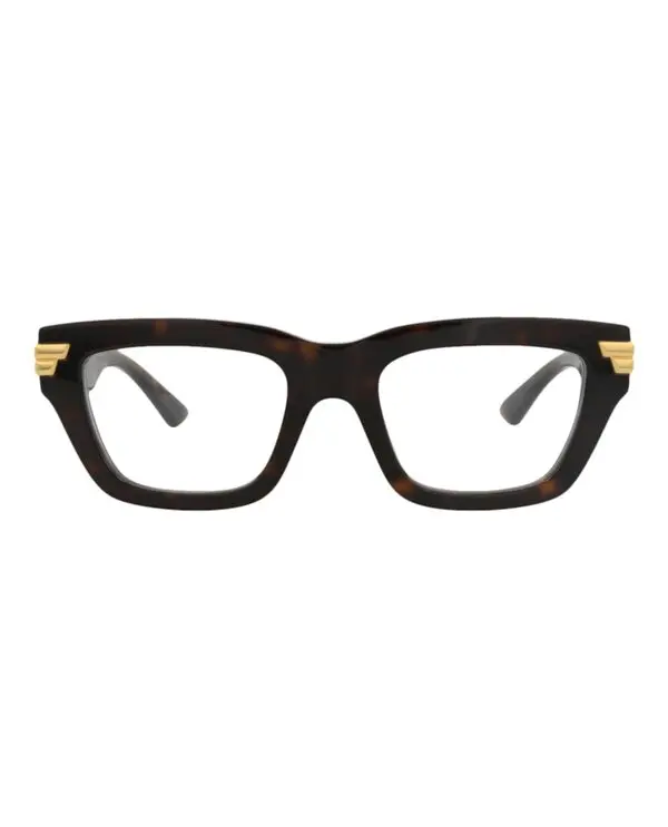 Bottega Veneta Squareframe Acetate Optical Frames Havana Havana Transparent
