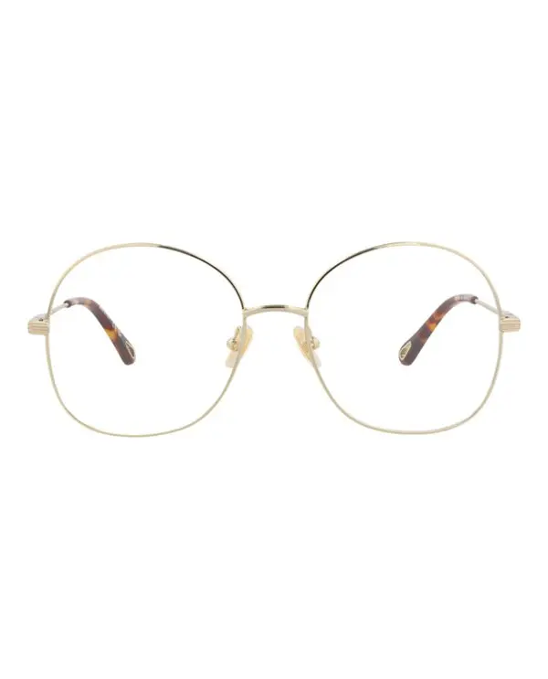 Chloé Roundframe Metal Optical Frames Gold Gold Transparent