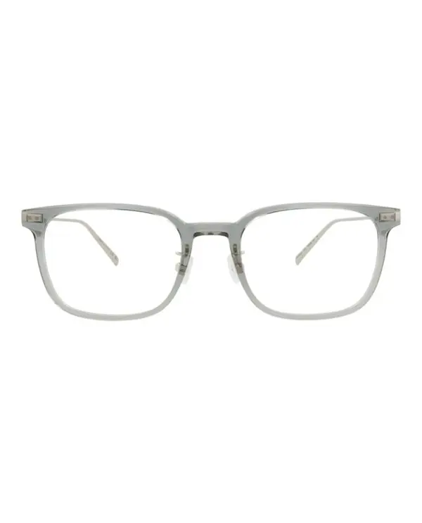 Saint Laurent Squareframe Recycled Acetate Optical Frames Grey Silver Transparent