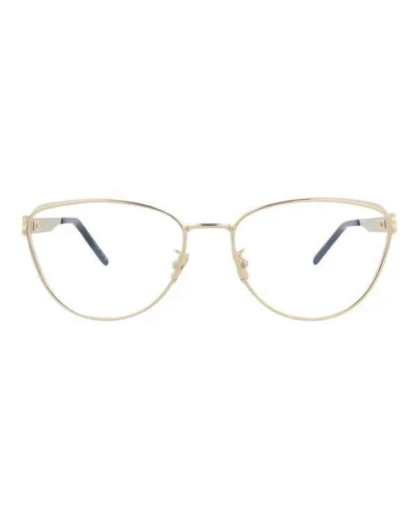 Saint Laurent Cat Eyeframe Metal Optical Frames Gold Gold Transparent