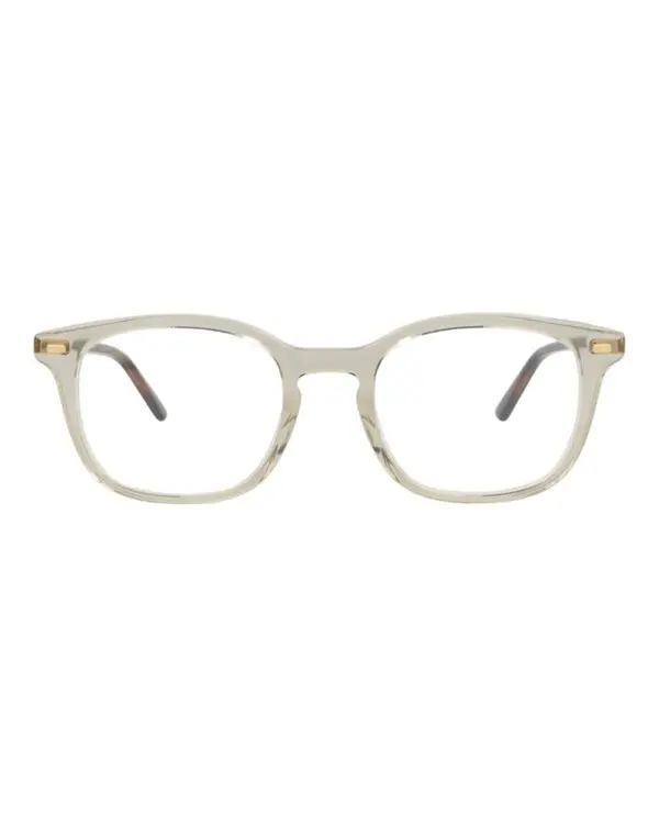 Gucci Squareframe Acetate Optical Frames Grey Gold Transparent