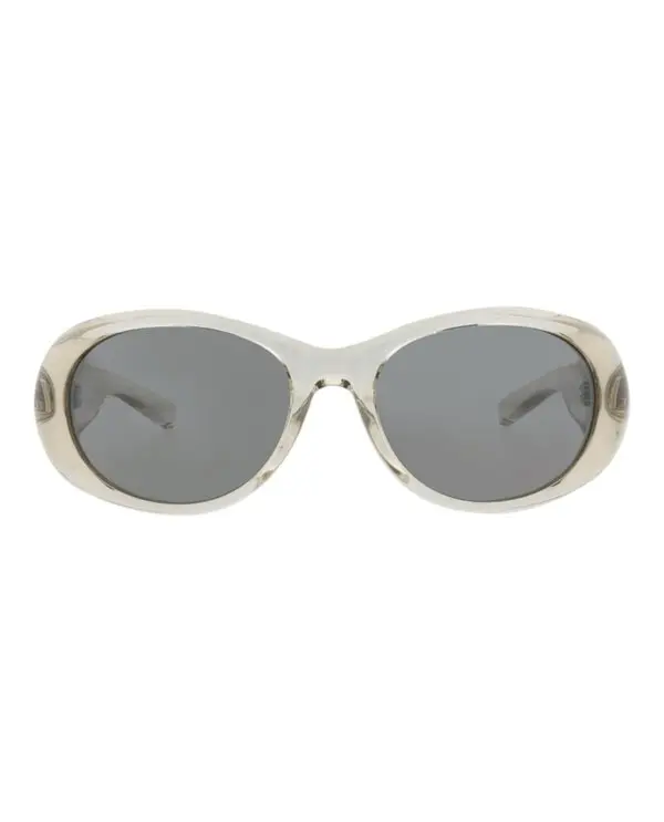 Saint Laurent Roundframe Bio Injection Sunglasses Beige Beige Silver