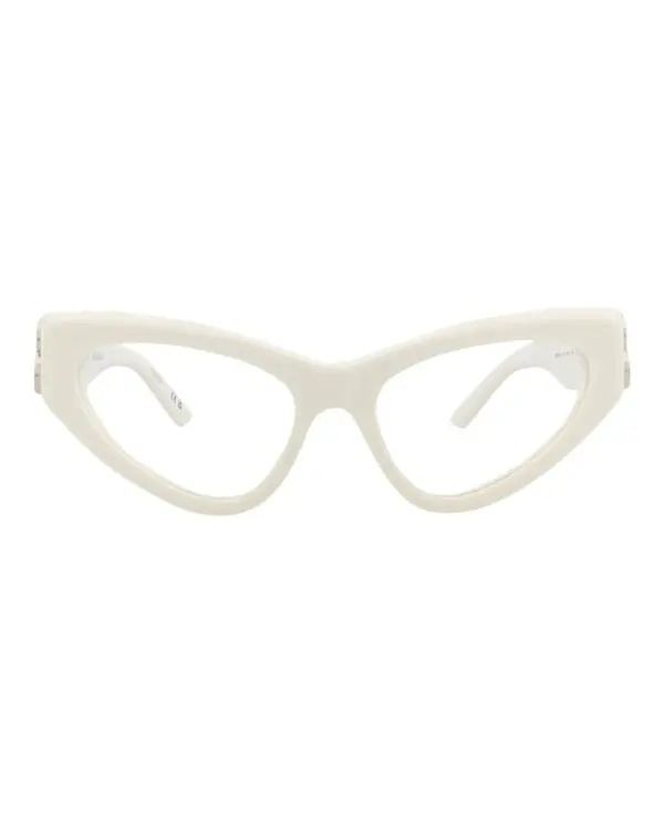 Balenciaga Cat Eyeframe Recycled Acetate Optical Frames White White Transparent