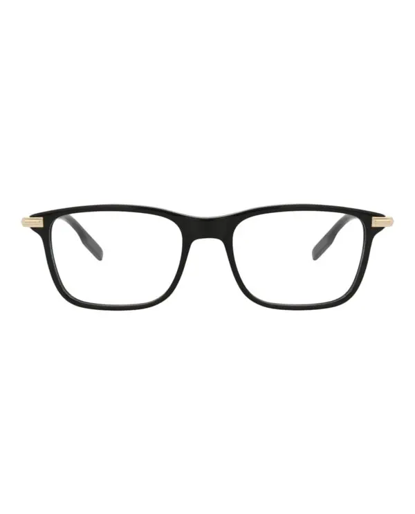 Montblanc Black Black Transparent Squareframe Recycled Acetate Optical Frames