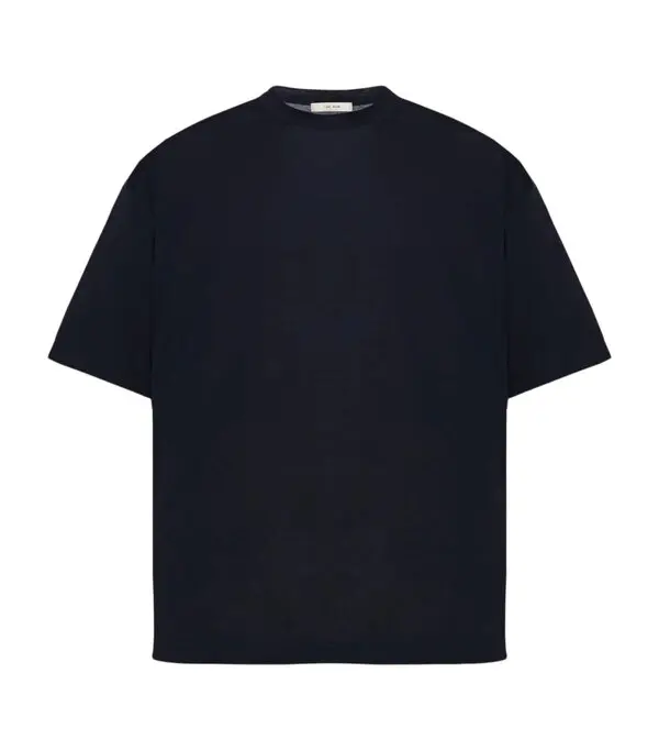 THE ROW Dlomu Wool T-shirt - Navy