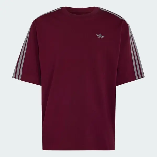 Adidas Adicolor 3-stripes Oversized Tee - Maroon